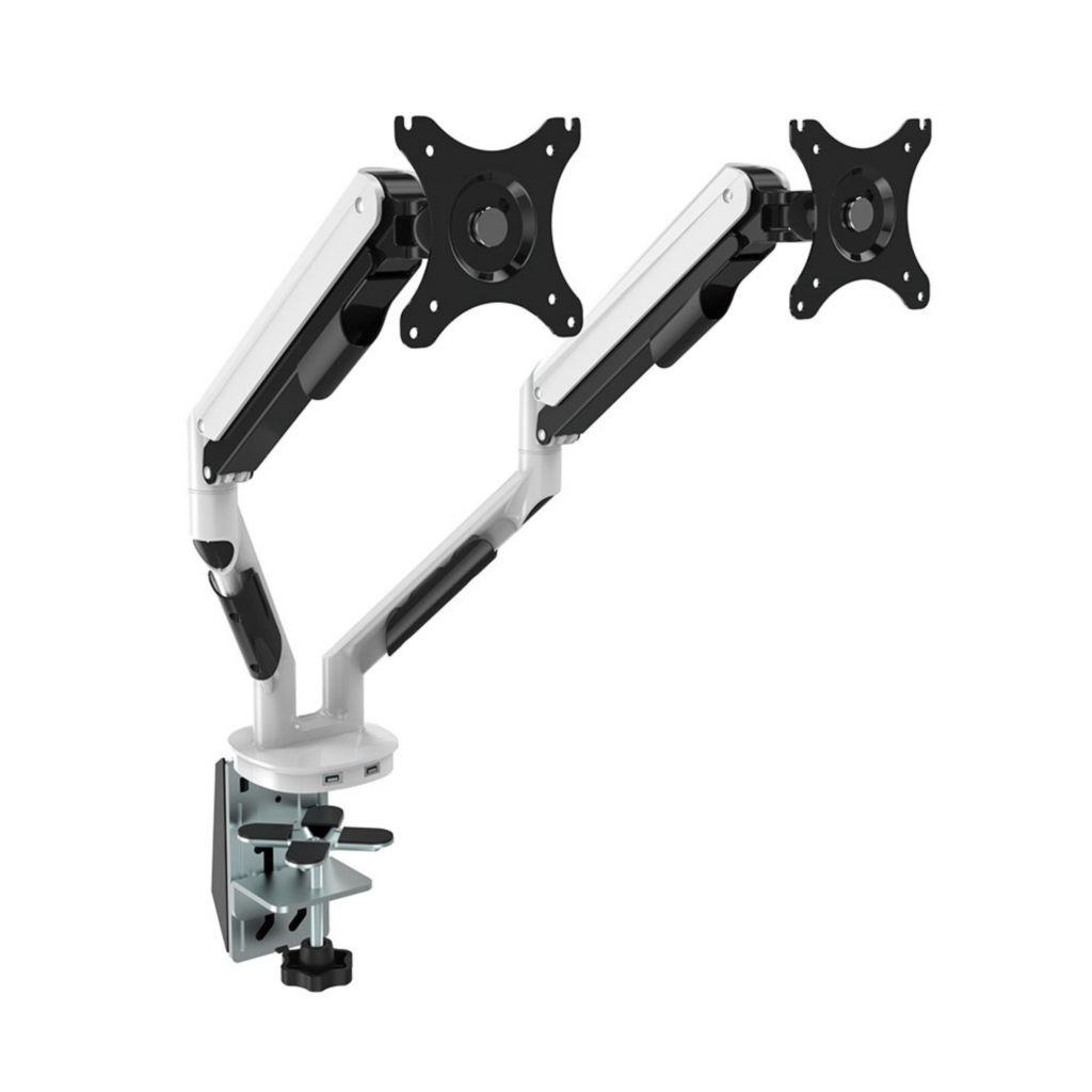 Dual Monitor Arm White - Mark Downs Office Furniture - Baltimore, Maryland